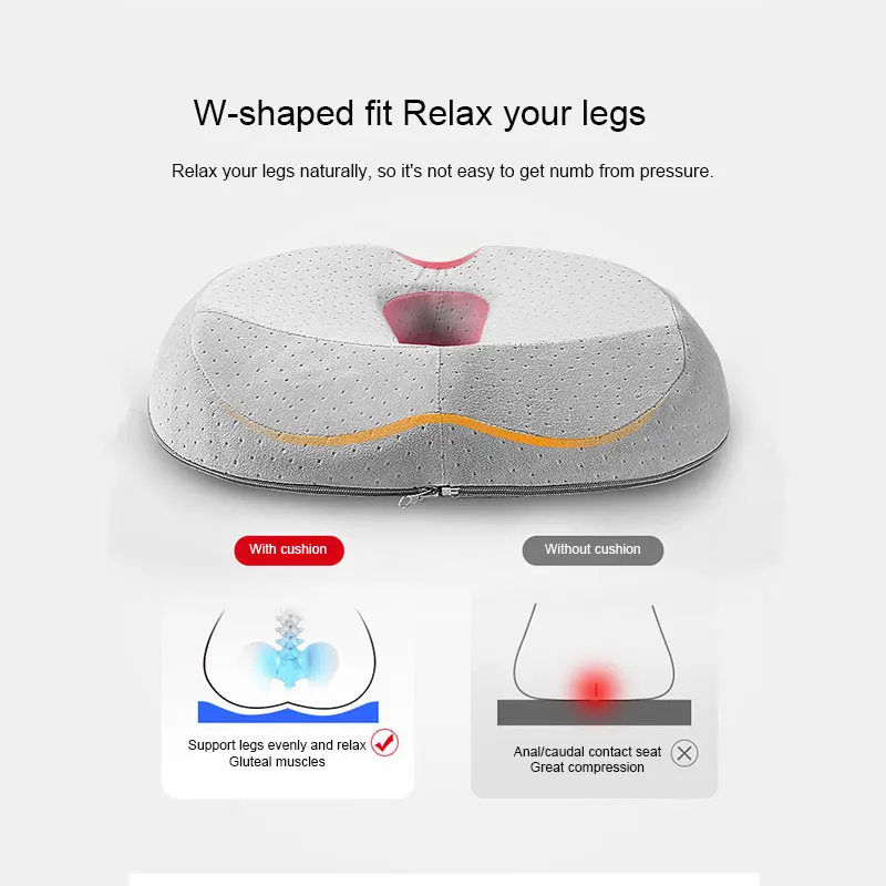 Brand New Hemorrhoid Office Memory Foam Lumbar Support Seat Cushion ...