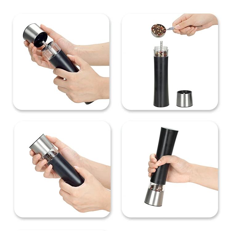 Kitchen Gadgets Gravity Hammer Stainless Steel Salt and Pepper Shake ...