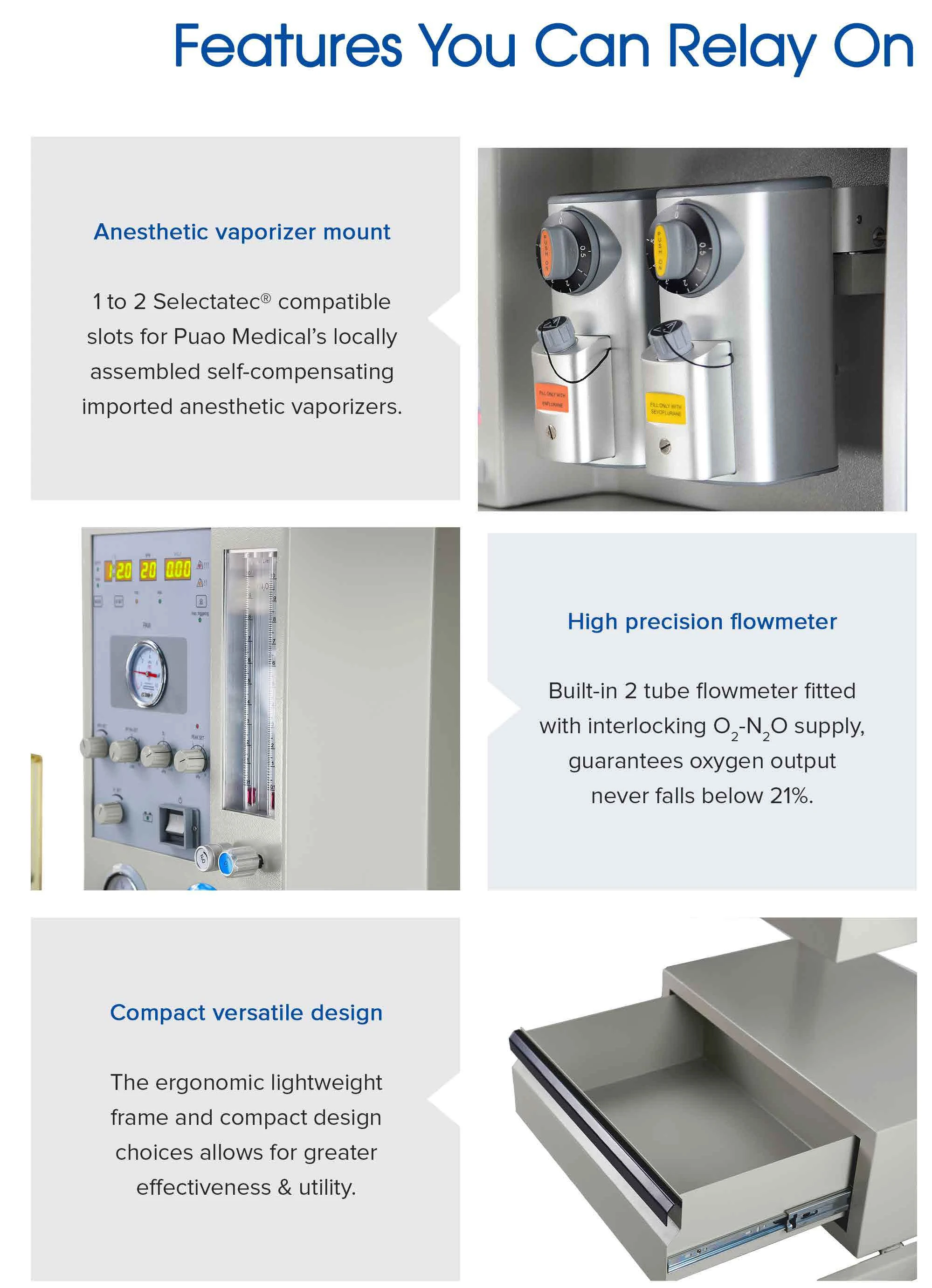 Hospital Medical Anesthesia Machine / Trolley Anesthesia Apparatus ...