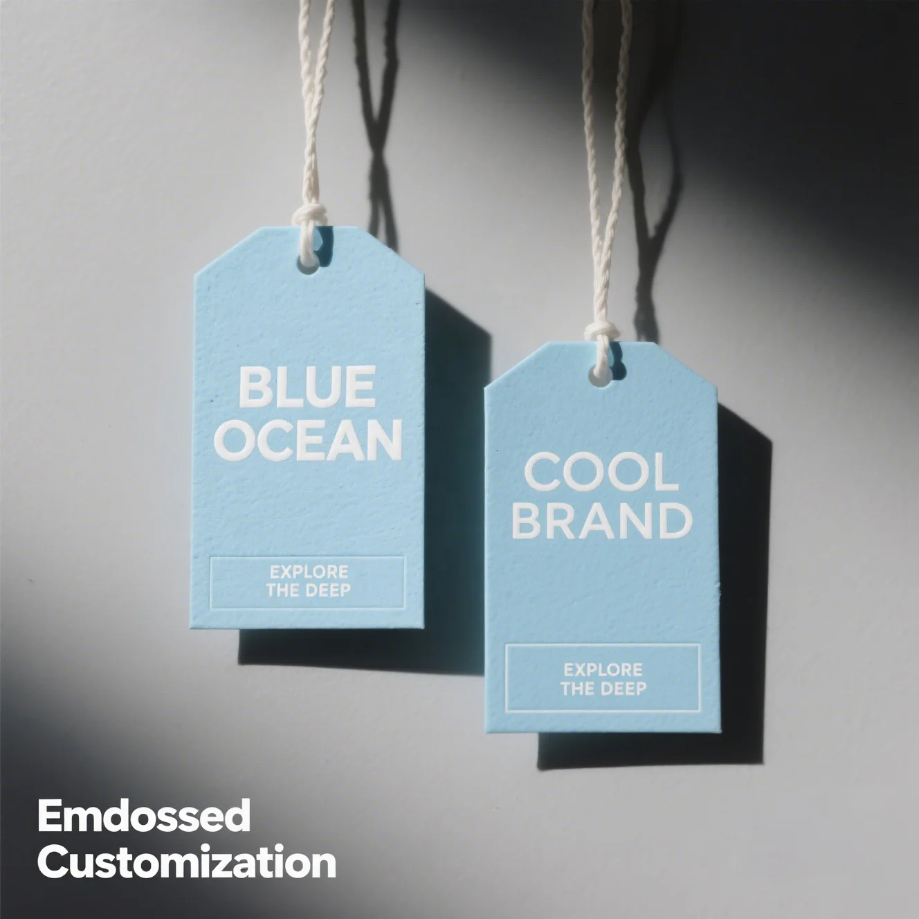 Customized hang Tag logo Embossed Matte Finishing Hot Stamping Luxury ...