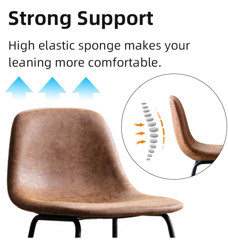 Cheap Swivel Leather Counter Stools Kitchen Modern Style High Chairs ...