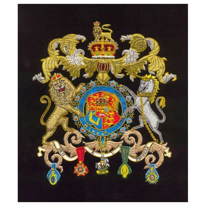 Family Crests,Hand Embroidered Gold / Silver Bullion And Silk Thread ...
