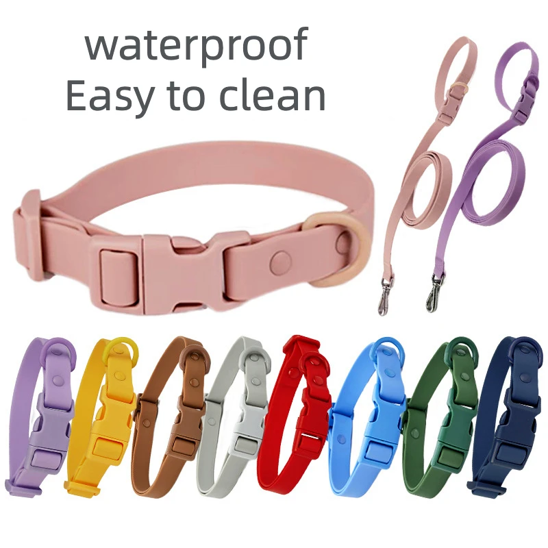 Wholesale Soft Pvc Waterproof Dog Buckle Collar Leash Set Adjustable ...