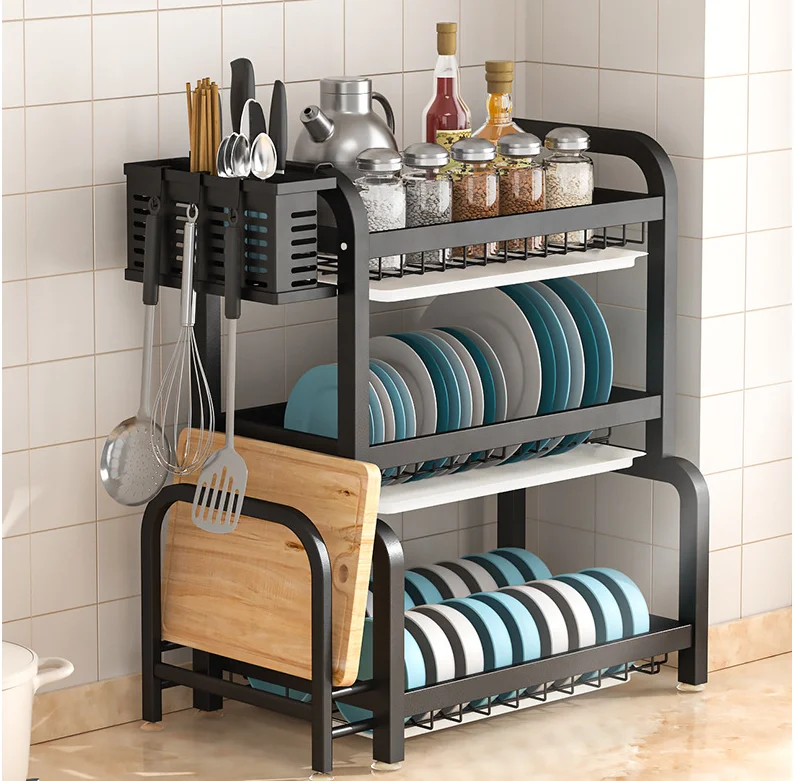 Stainless Steel Spice Organizer Rack Wall Mounted Knife Holder Tool ...