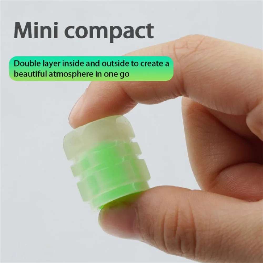 Fluorescence Effect Shiny Tire Valve Caps - Luminous Decorative Rim ...