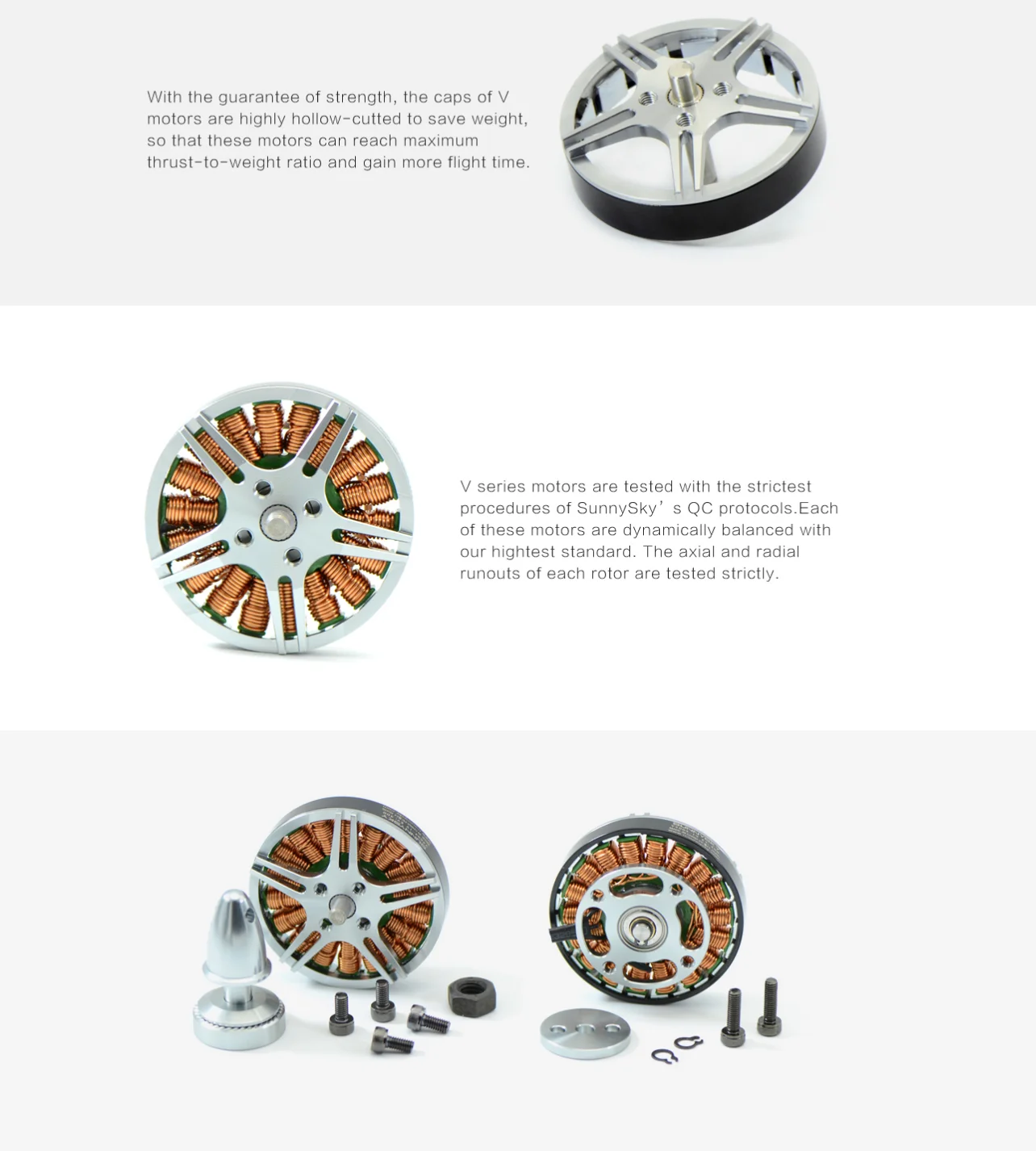 Sunnysky V4004 300KV 400KV Multi-Rotor Brushless Motor Equipped EOLO ...