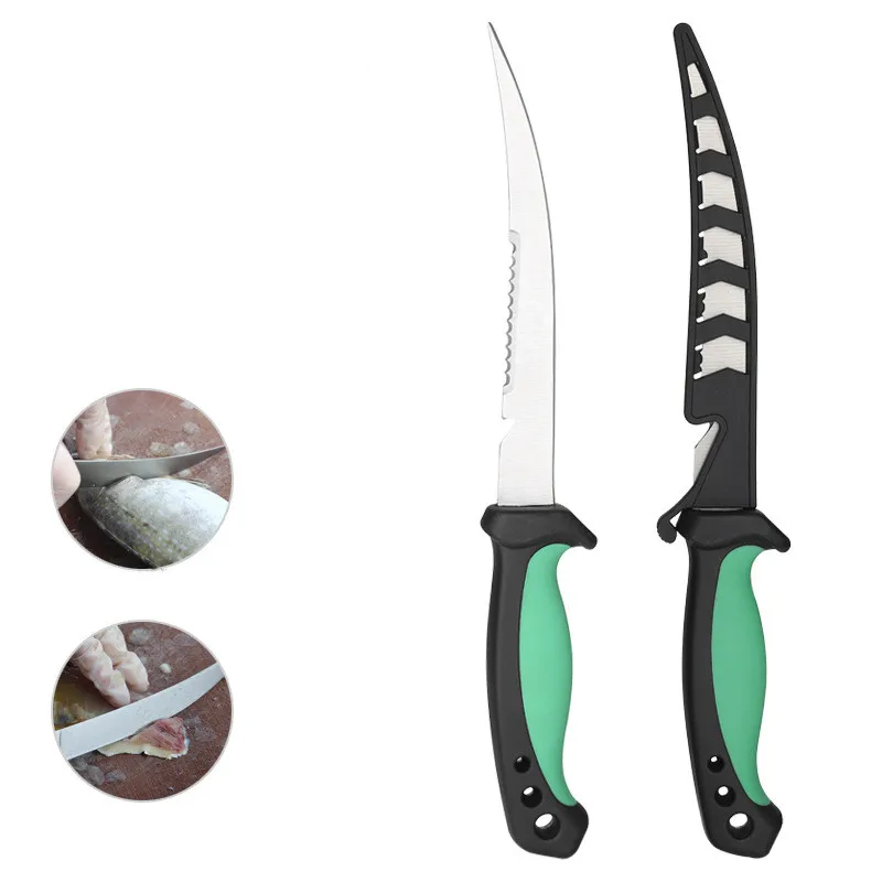 Portable Japanese Fish Cutting Knife Kitchen Fish Fillet Knife 3CR13 ...