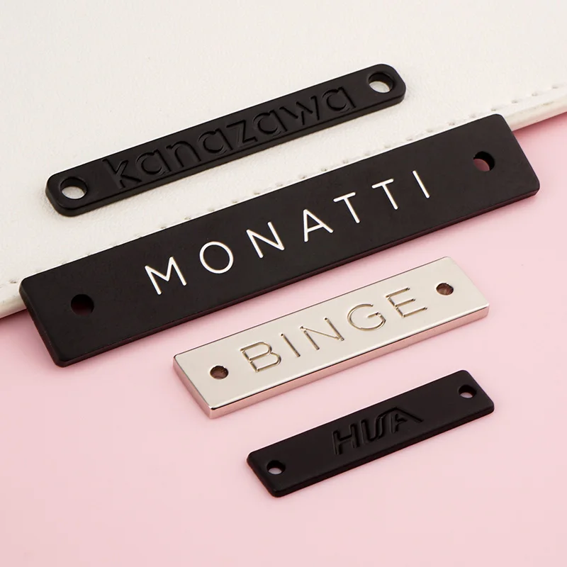 Metal Logo Label Clothing Metal Plate Logo Sew Clothing Label ...