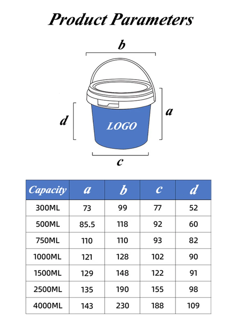 Custom Wholesale 300ml 500ml 750ml Pp Clear White Take Out Food Popcorn ...