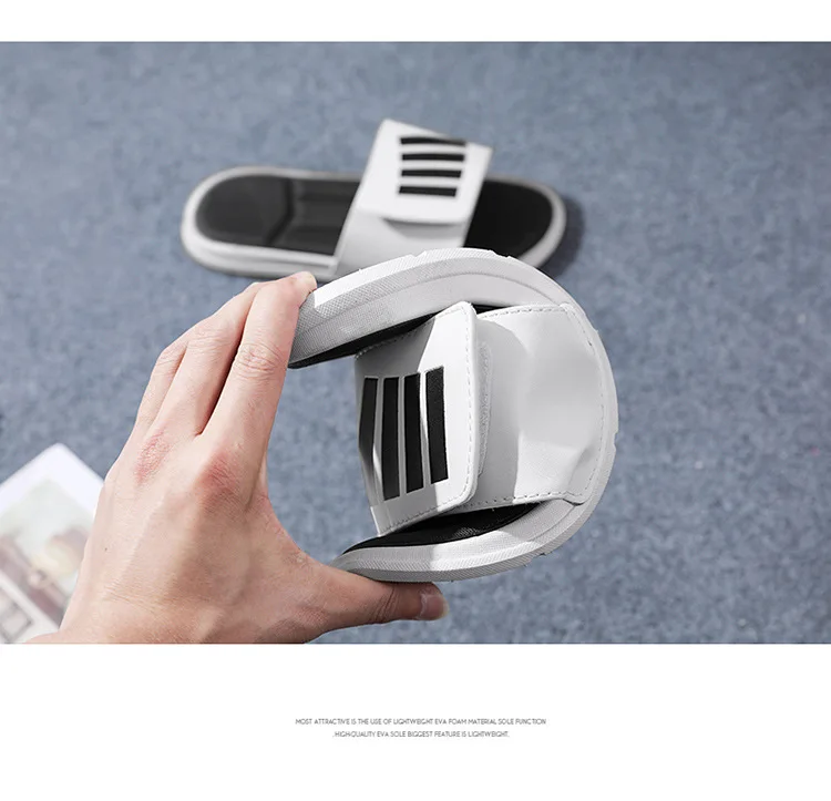 Men's Athletic Adjustable Slide Sandals - Lightweight Comfort