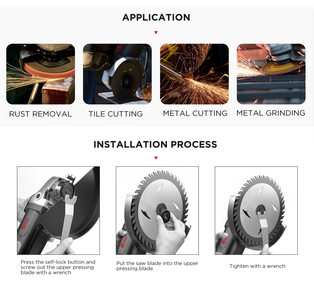 EDON AG100-JP06 100mm Mini Electric Portable Angle Grinder