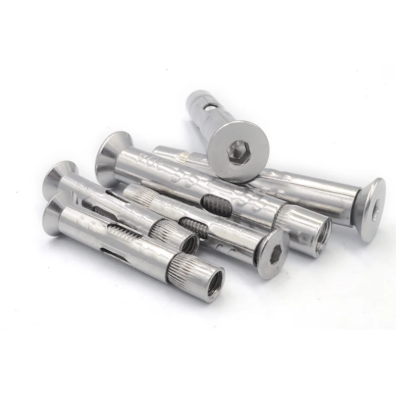 Stainless Steel M6 M8 M10 M12 Sleeve Enchanced Countersunk Head Hex Socket Expansion Bolt Drop ...
