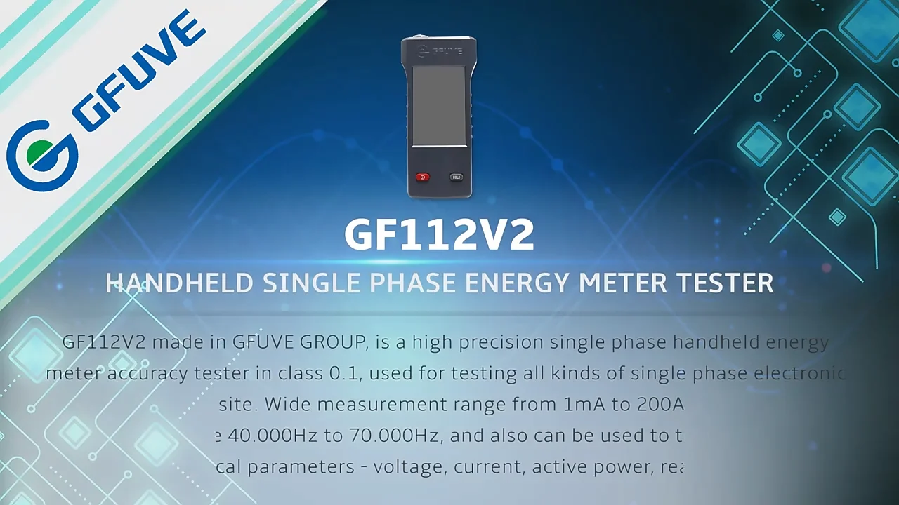 Gf112v2 Handheld Single Phase Energy Meter Tester - Buy Energy Meter ...