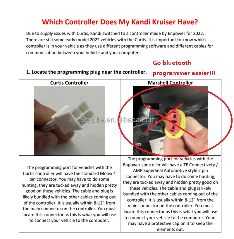 Enpower Inpower Bluetooth Programmer Mc3818 For Kandi Kruiser Golf Cart ...