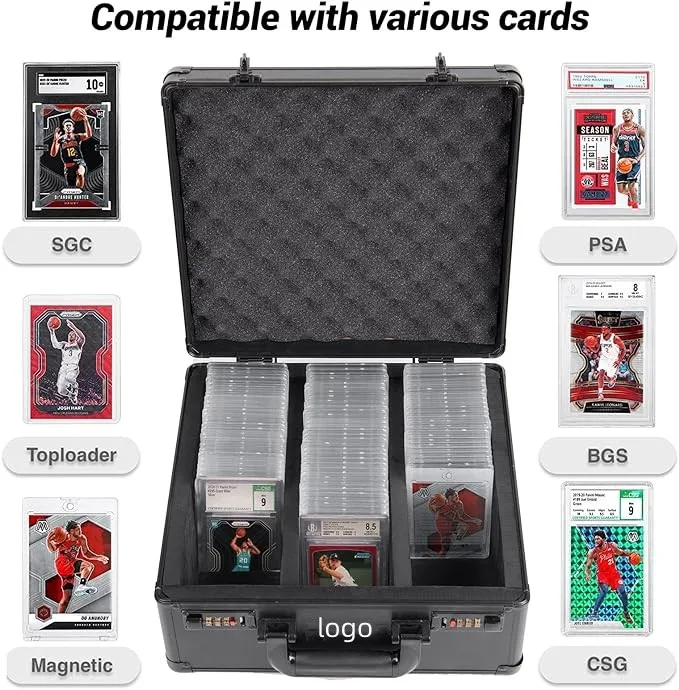 Graded Card case Graded Slab Card Storage Box Aluminum Frame Card Slab ...
