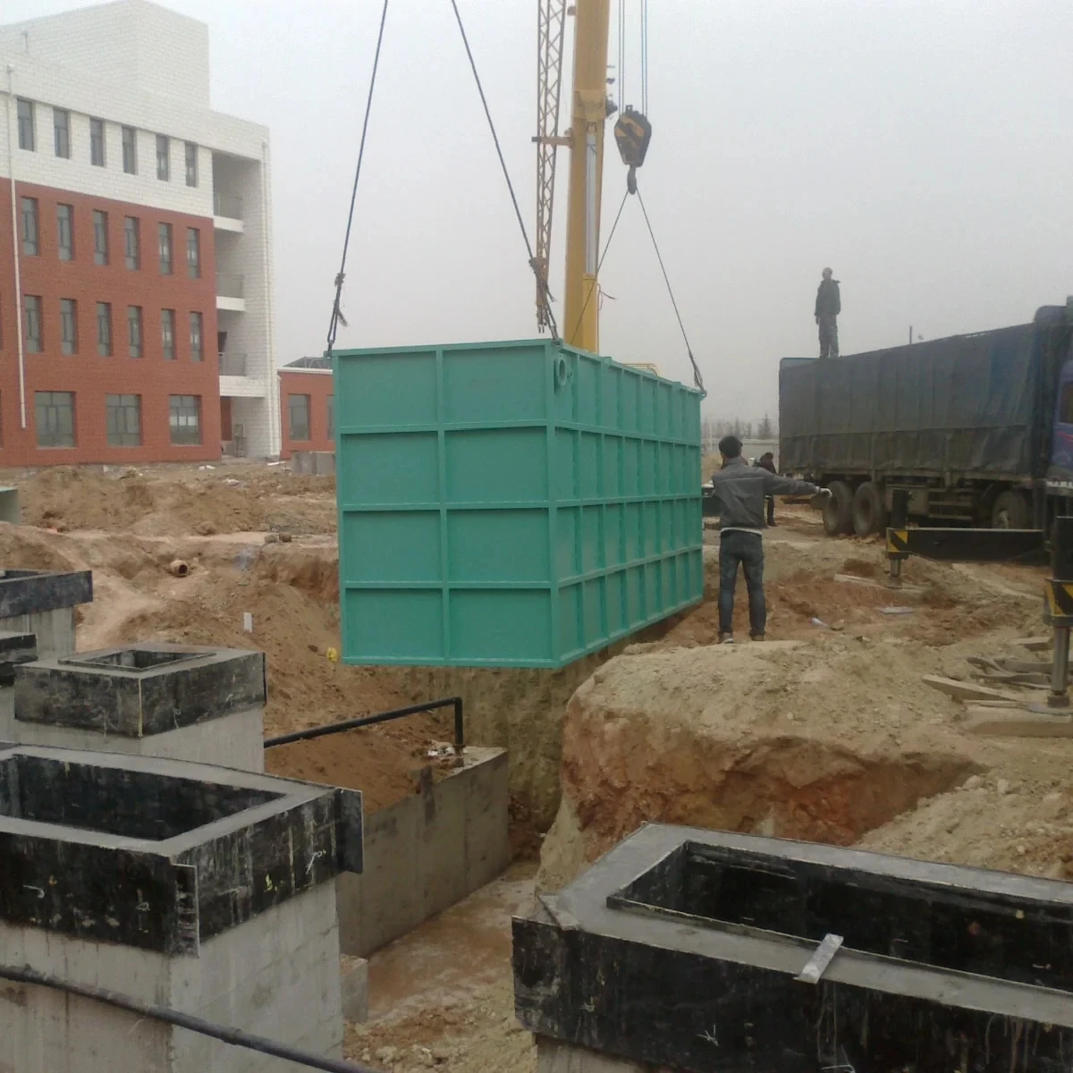 Container Sewage Treatment System Mbr Concrete Membrane Teactor Water ...