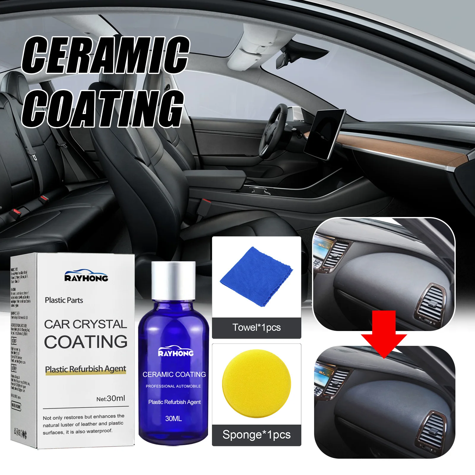 Wholesale Rayhong Plastic Refurbish Agent Kit Car Crystal Ceramic ...