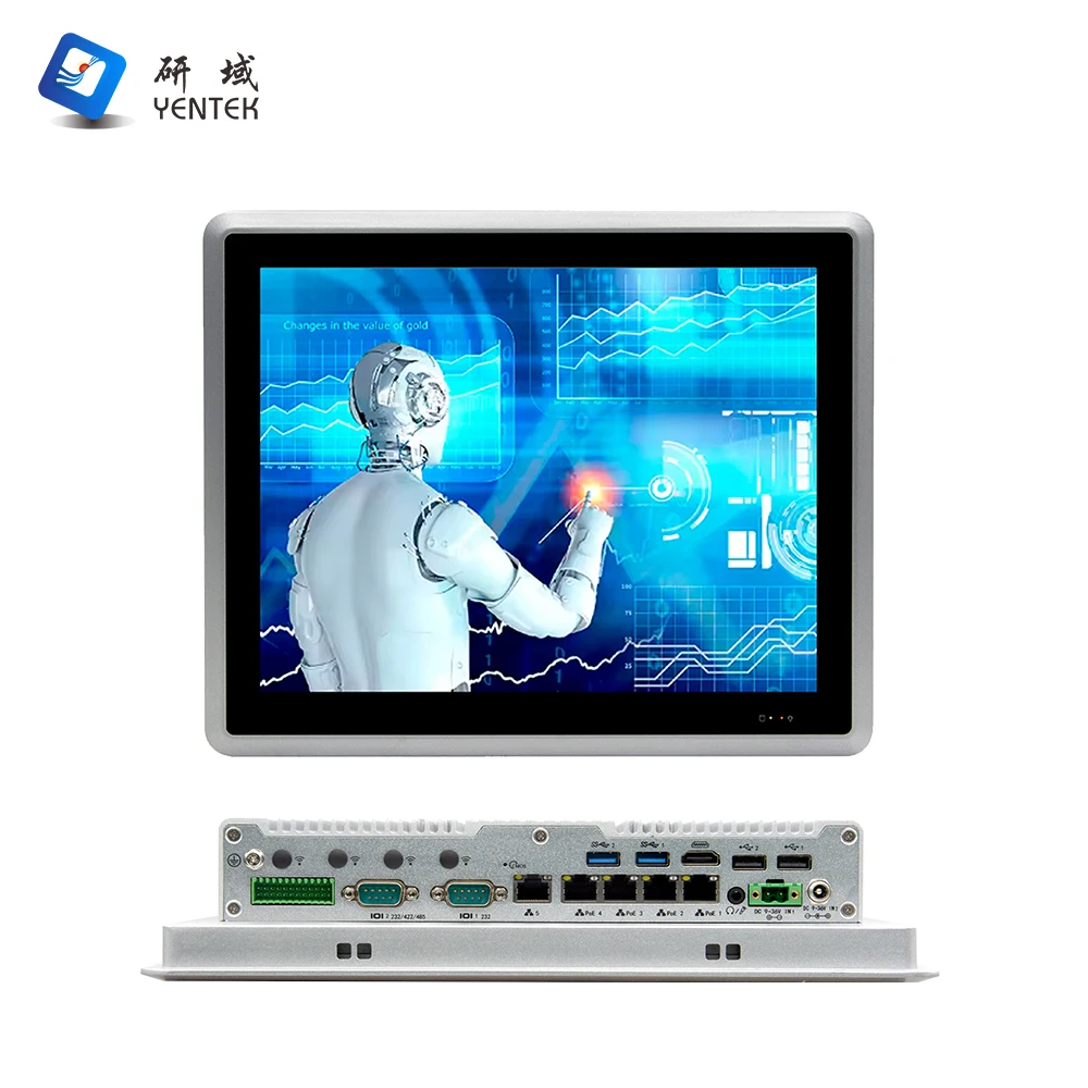 4 Rs232 Serial Ports Capacitive Touch Screen Pc J6412 5 Lan/poe 12.1 ...