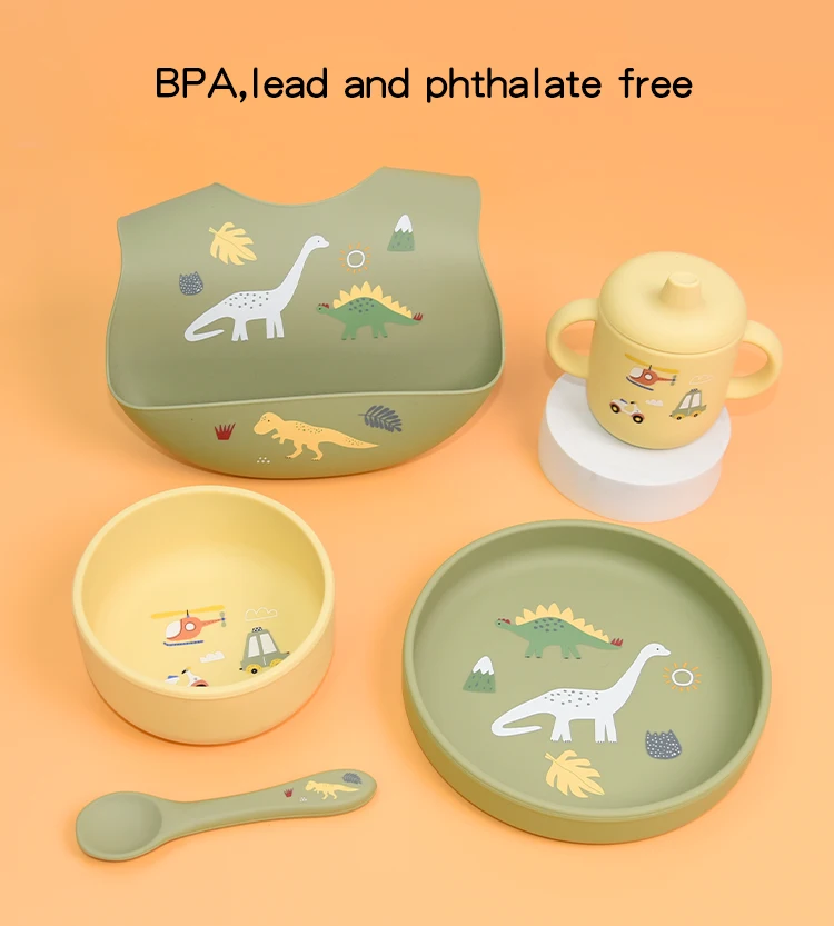 Manufacturer Bpa Free Baby Dinnerware Feeding Set 4Pcs Baby Wood ...