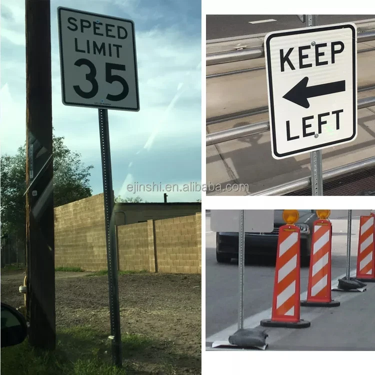 Galvanized Steel U Channel Traffic Sign Post - Durable & Versatile