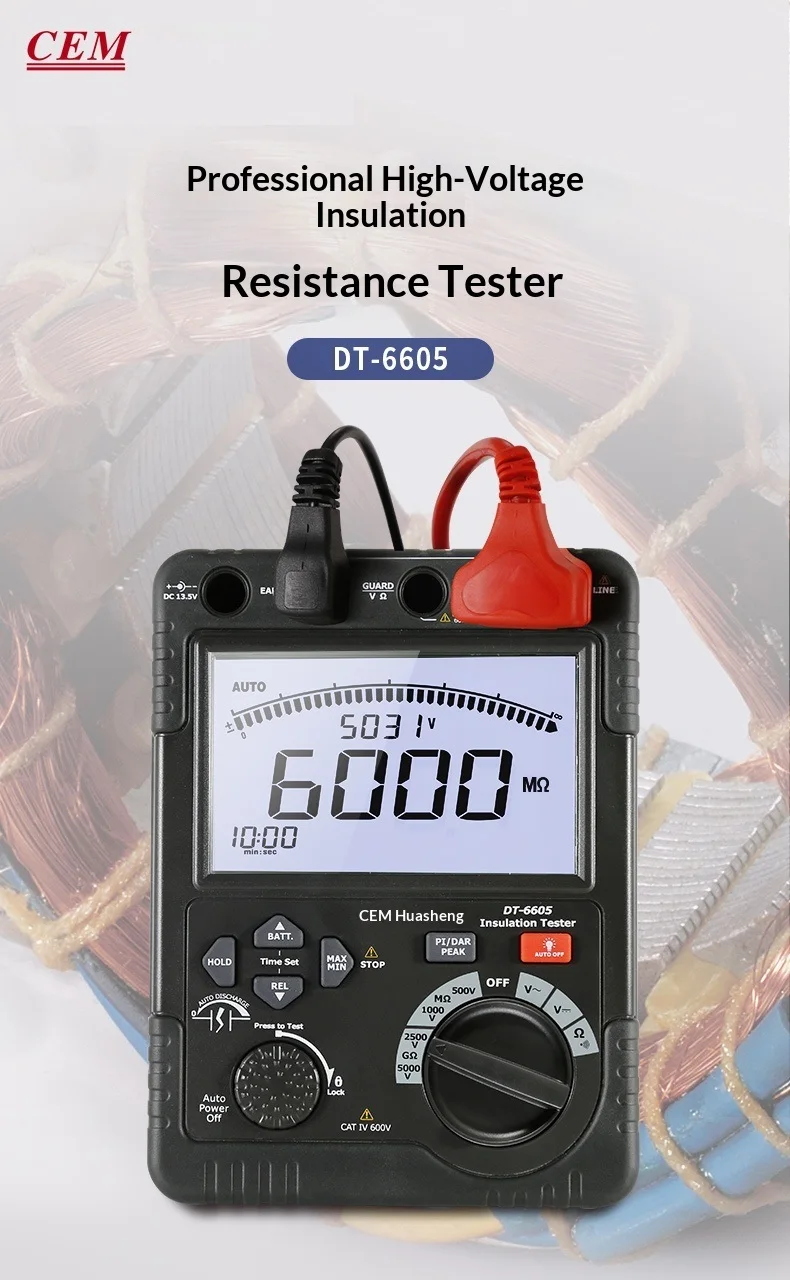 CEM China High Voltage Insulation Resistance Tester AC/DC Voltage ...