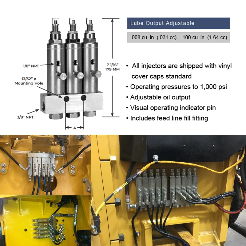 Grease Injector Single Line Lubrication System High Pressure Injector ...
