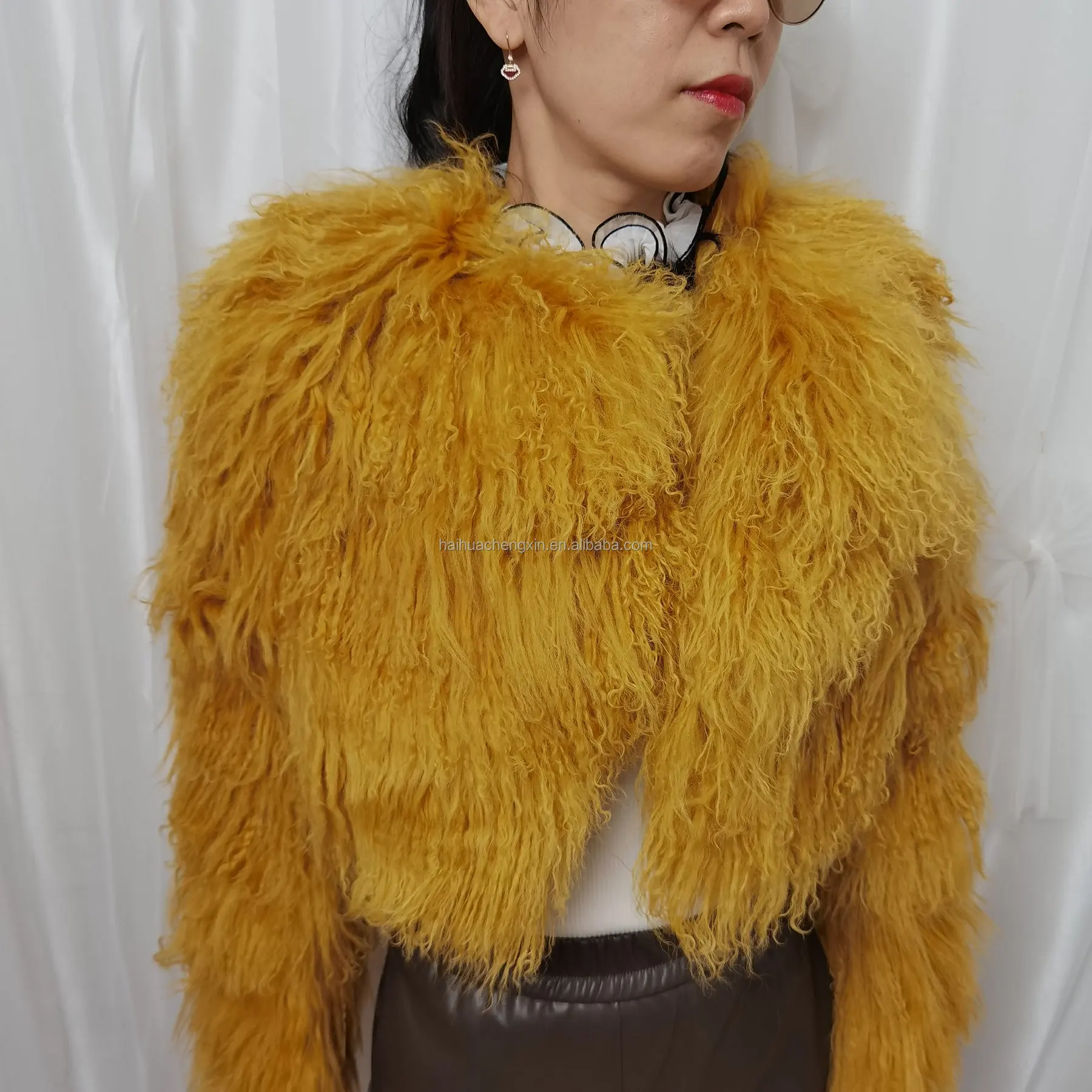 Wholesale Winter Tibet Fur Jacket - Real Mongolian Fur Coat Women