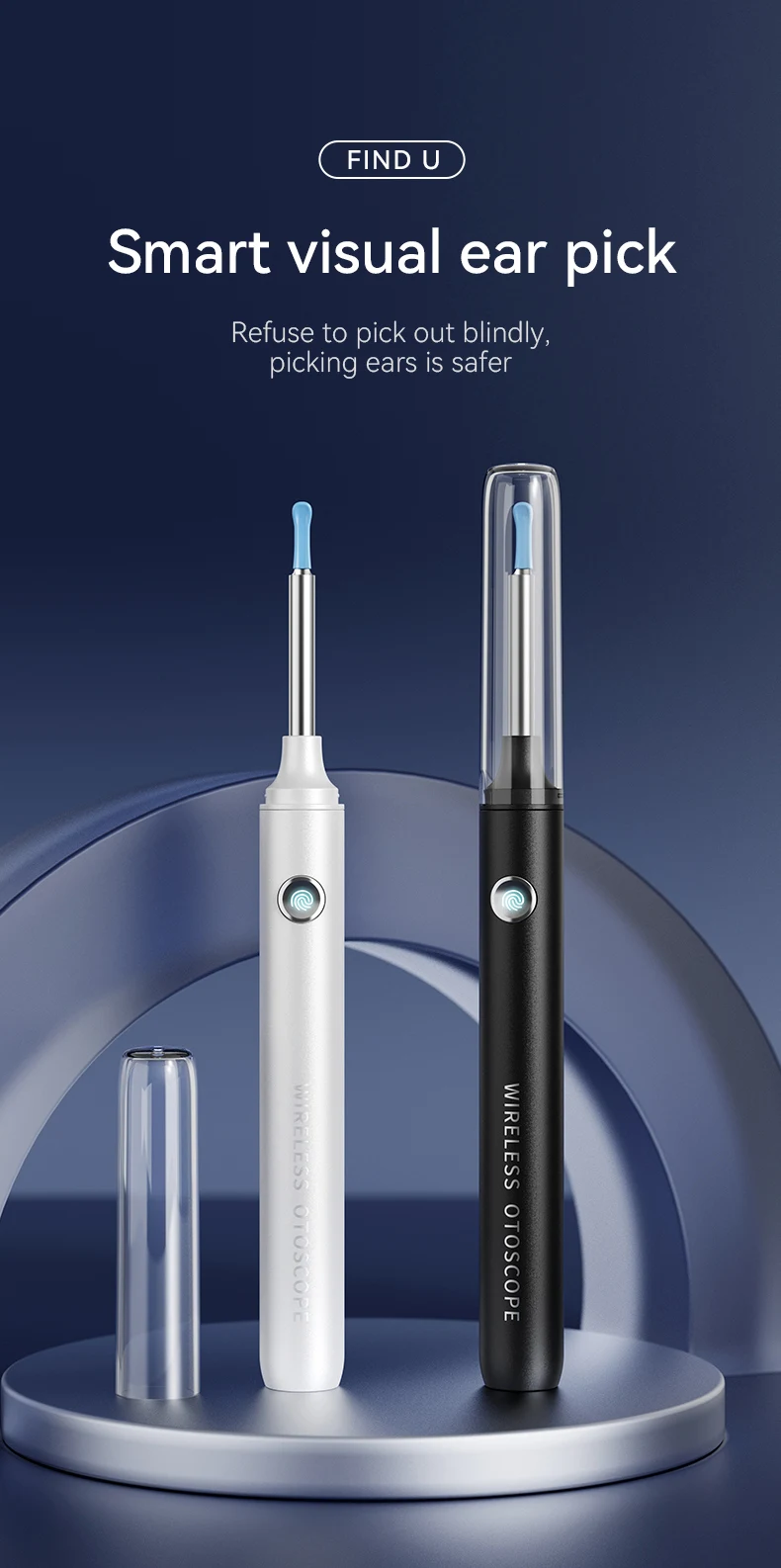 Find U 5mp Visual Ear Wax Cleaning Device Ear Wax Removal Endoscope ...