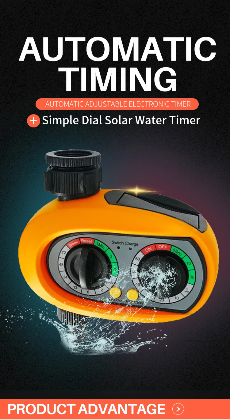 Simple Dial Solar Tap Faucet Water Timer - Efficient Irrigation