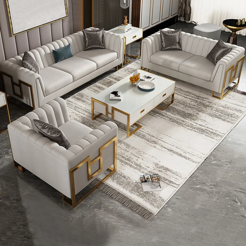 Luxury Sofa Sets Steel Tube Frame Chair Living Room Furniture Factory ...