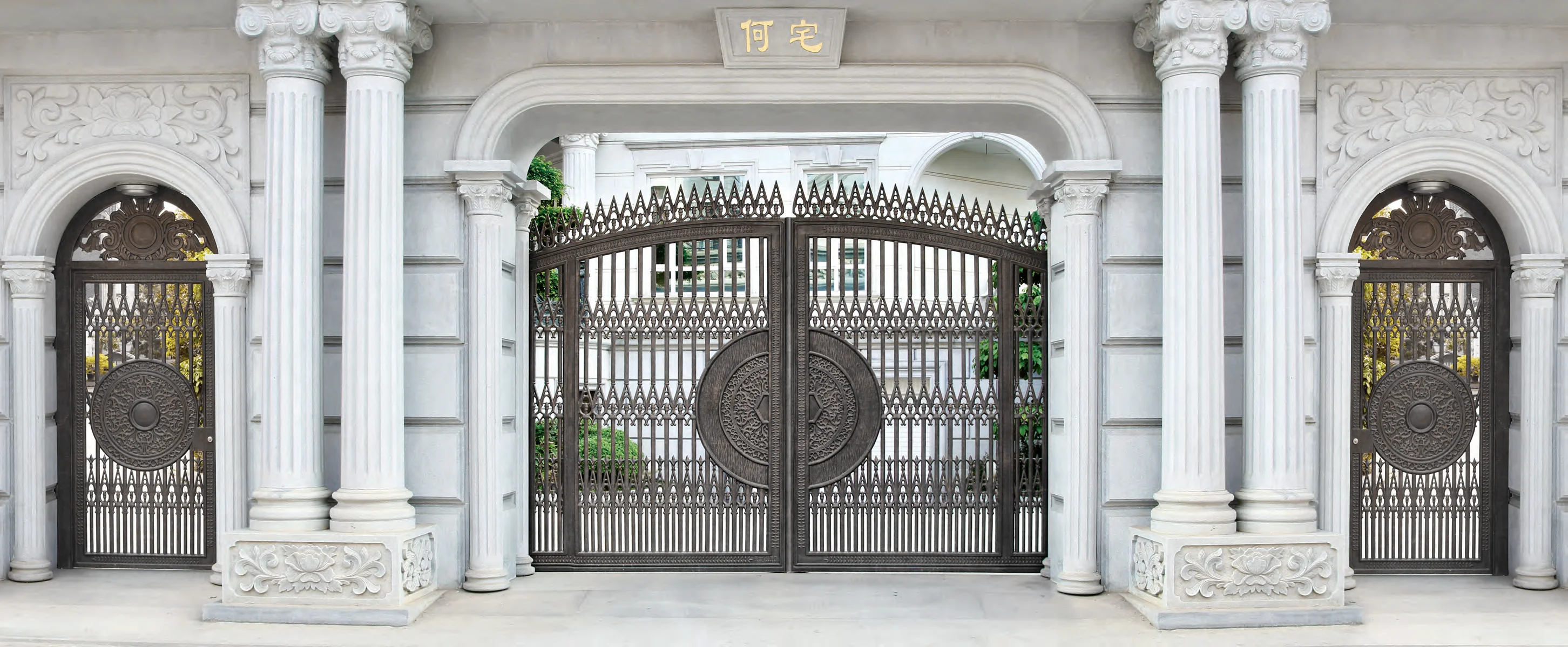 Exterior Main Gate Design For Villa Entrance Door - Buy Aluminum Cast ...