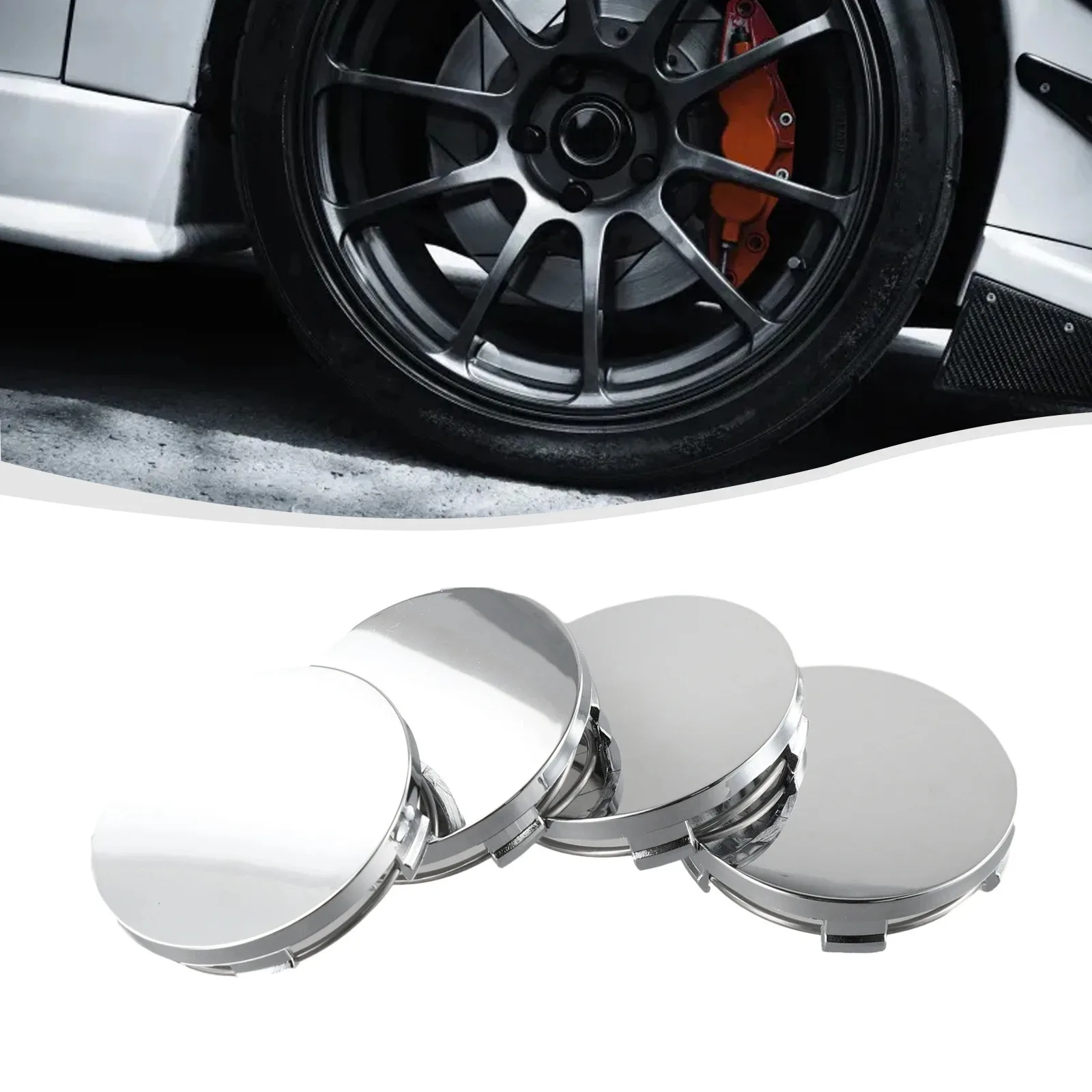 Wholesale Custom Logo Chrome Silver Car Wheel Center Hub Cap 45 56 60 ...