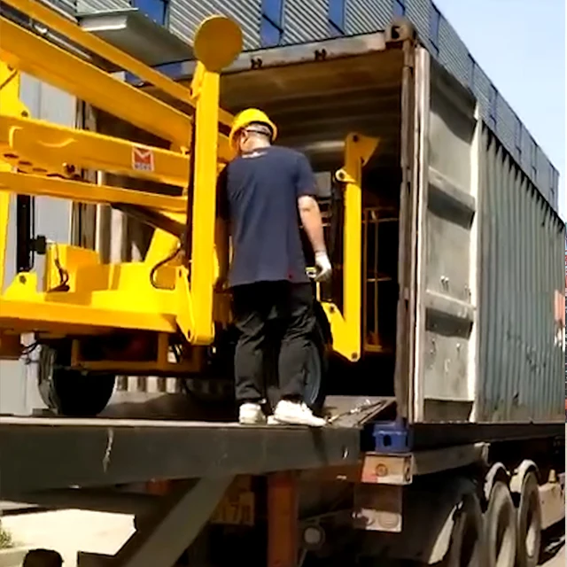Traction Trailer Mounted Telescopic Boom Lift Truck Arm Small Cherry ...