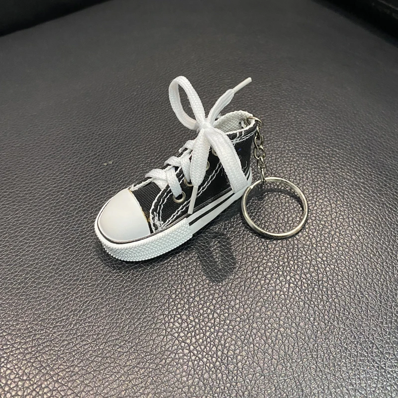 Cute 3D Sneaker Tennis Keychain Mini Canvas Shoes Keyring Accessories ...