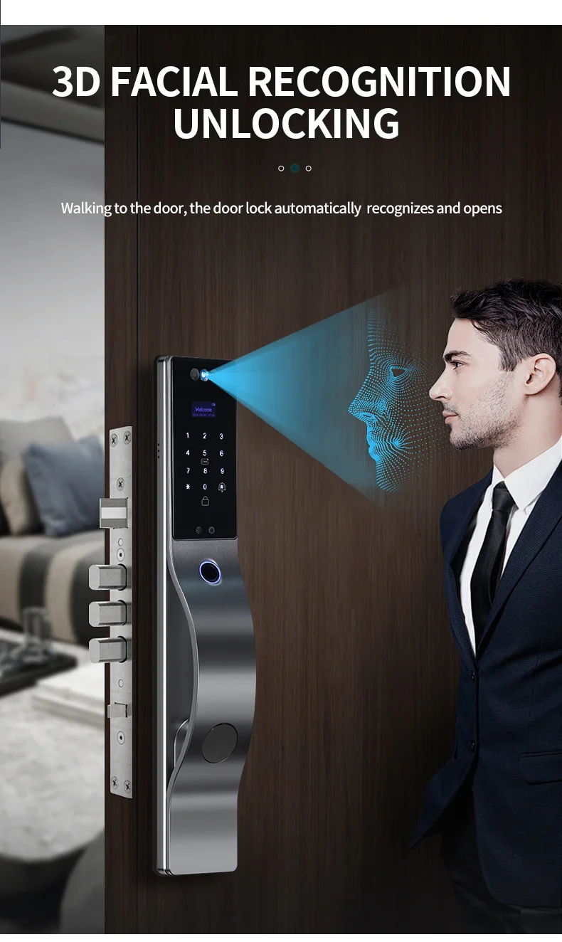 LifeLibero Tuya 3D Facial Recognition High Security Room Lock ...
