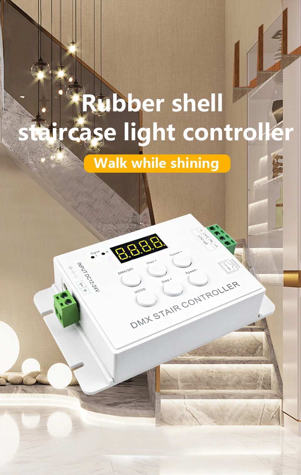 Rubber Shell Staircase Light Controller Led Dmx Spi Motion Sensor Dc12 ...