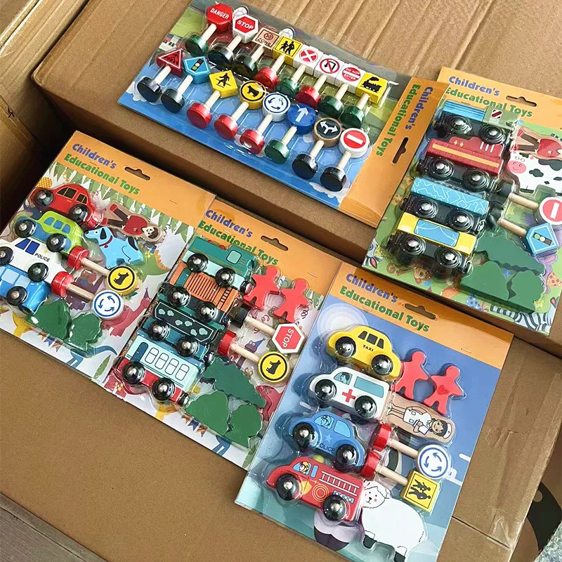 New Education Toy Road Traffic Signs Factory Set Wooden Toy Road Signs ...