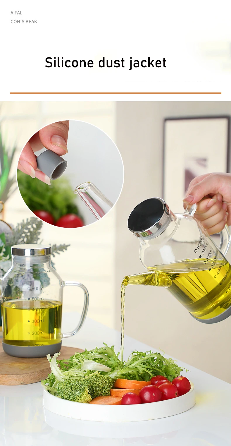 Custom Made Hand Blown Whole-scale Clear Borosilicate Glass Olive Oil ...