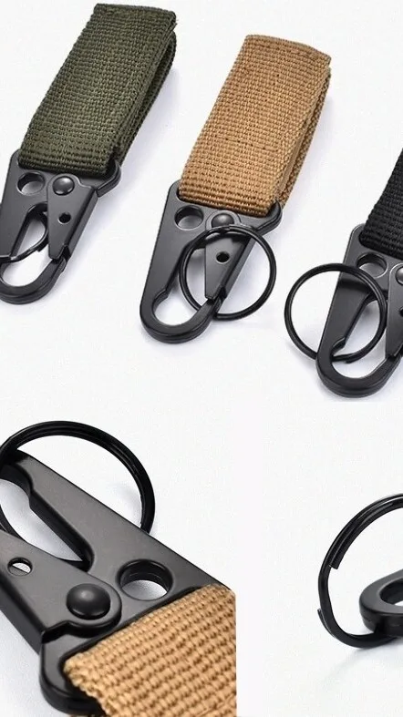 Nylon Metal Belt Clip Webbing Backpack Strap Hook Quickdraw Carabiner ...