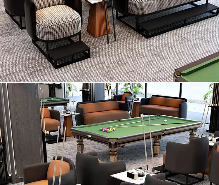 Fabric Cooling Spectator Seat Lounge Chair for Pool Rooms and Billiard ...