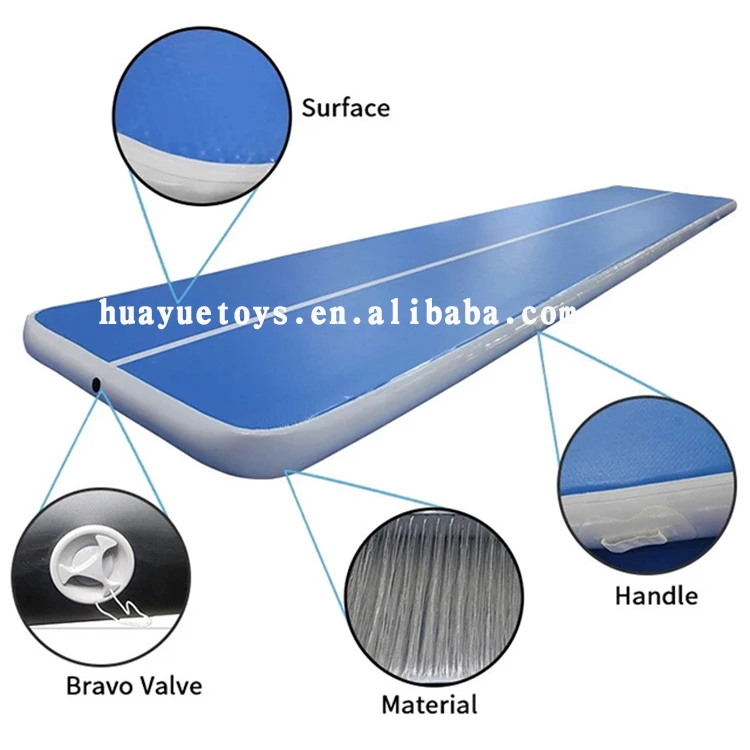 2.5x0.9x0.15m Gymnastics Air Mat Gym Yoga Inflatable Air Track Indoor ...