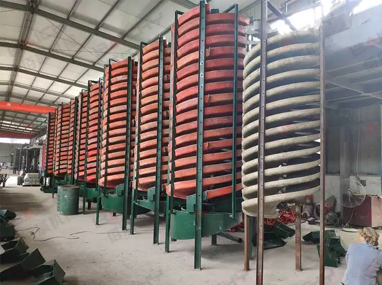 Spiral Gravity Chute Concentrator Machine Price, Mineral Copper Gold ...