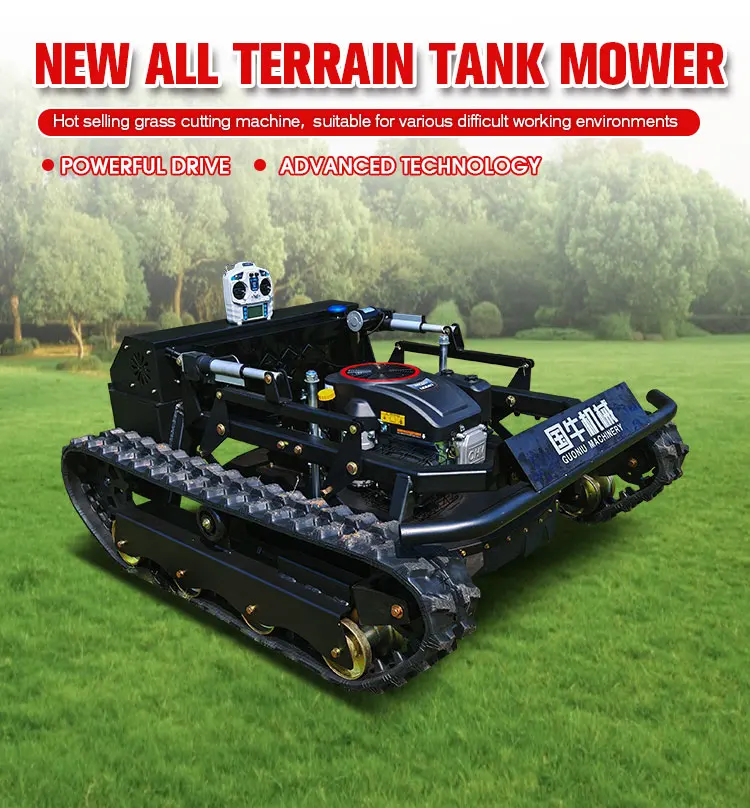 Longjie Remote Control Mower 452-80A: All-Terrain Crawler Lawn Mower ...