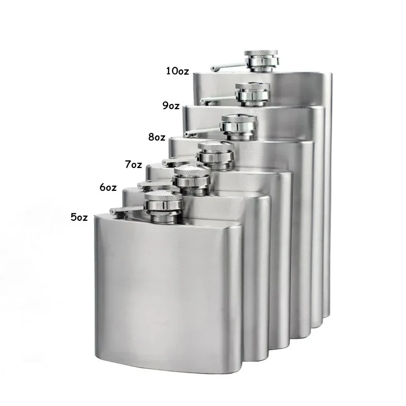 Portable 304 Stainless Steel Alcohol Flask Liquor Hip Flasks Different ...