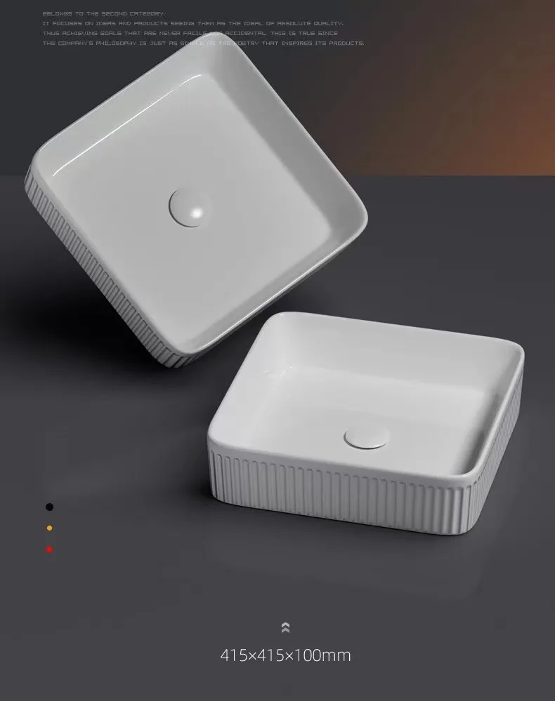 Lavabo Modern Ceramic Bathroom Sink - Countertop Art Basin