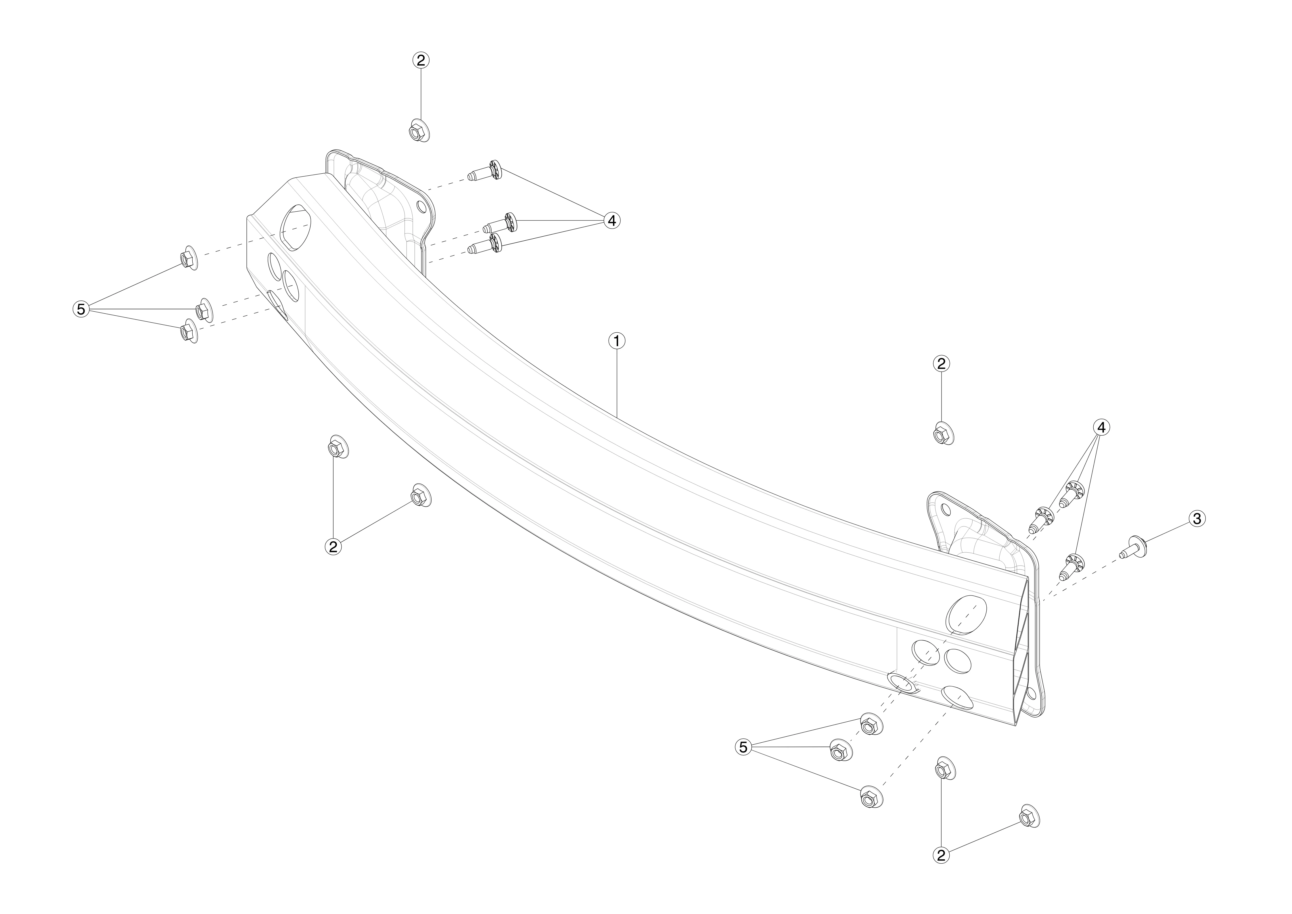 BAINEL Rear Bumper Reinforcement Impact Bar for Tesla Model Y