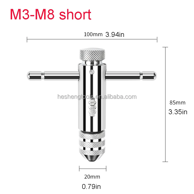 高速钢M3-M8 M5-M12可调反向丁字手柄棘轮扳手丝锥扳手手动丝锥螺纹工具| Alibaba.com