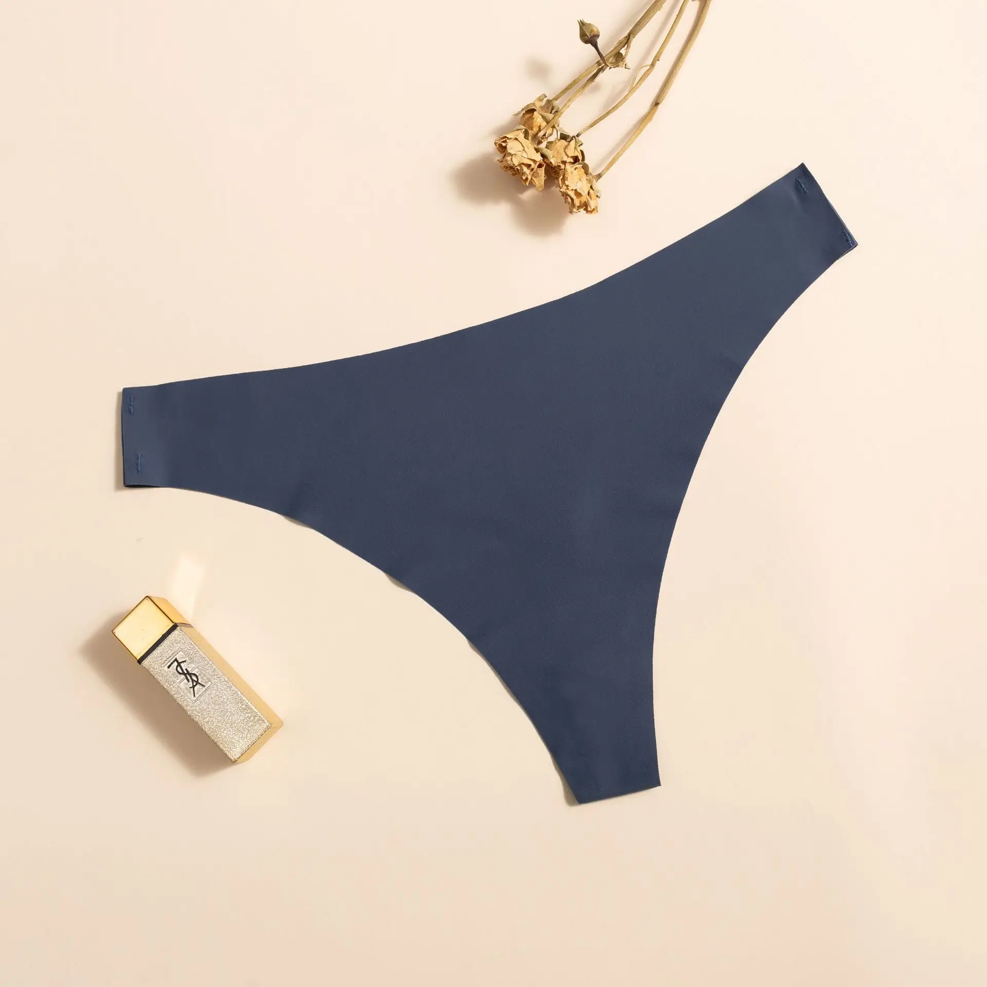 Custom Logo Laser Cut G-String Ice Silk Women’s Underwear