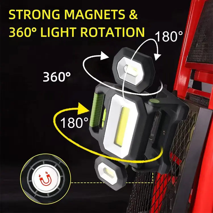 Rechargeable Worklight Lamp Field Led Flood Work Light Cob Magnetic ...