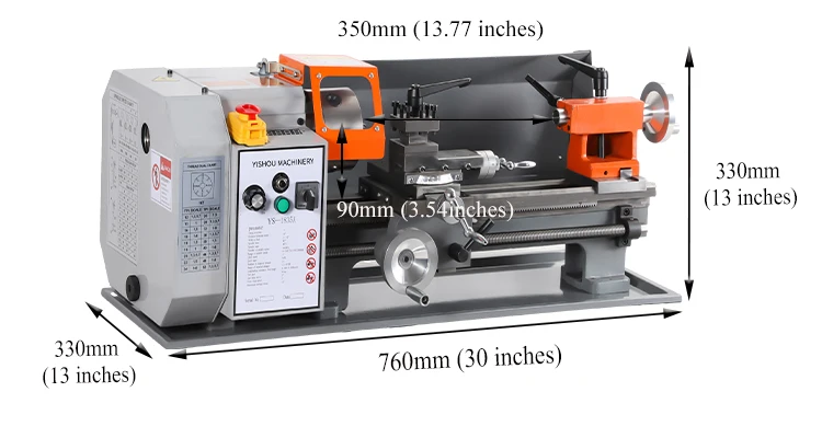 4-Steps Pulleys With Variable Speed 500W Precision 7"x14" Mini Metal ...